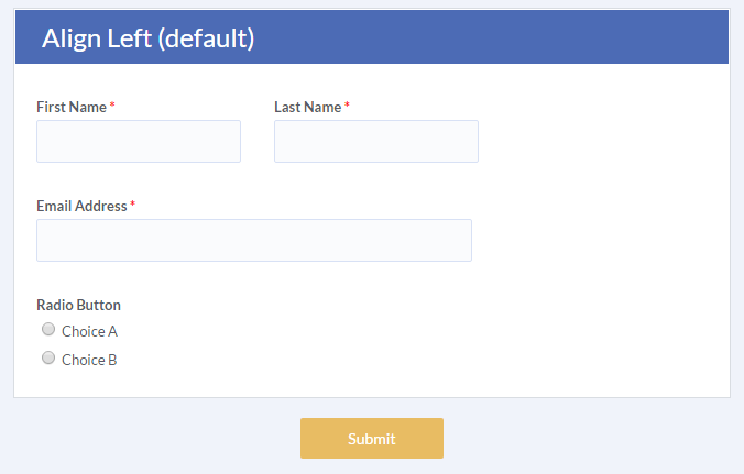 Align Your Formsite Form To Left Right Center Formsite